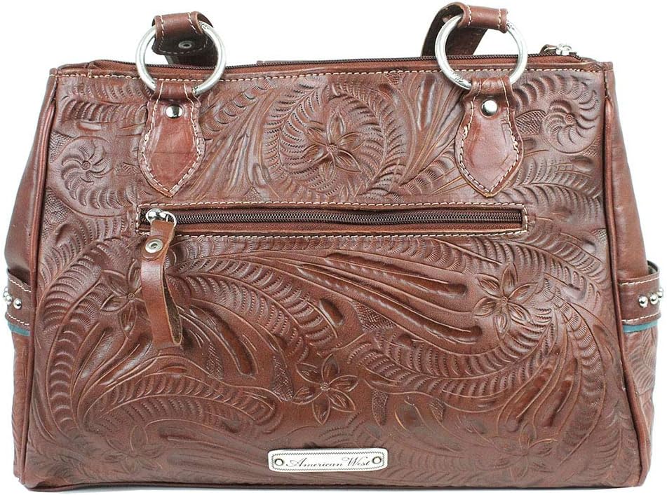American West Western Handbag Lady Lace Tote Leather LCBT471