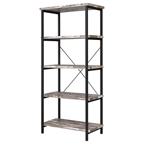 Coaster Furniture Bookcase Salvaged Cabin and Black 801552
