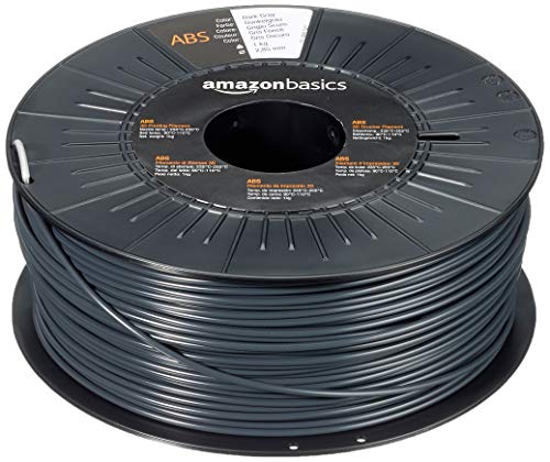 Amazon Basics ABS 3D Printer Filament, 2.85 mm, Dark Gray, 1 kg Spool