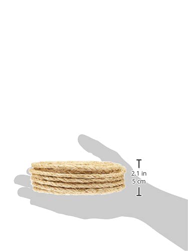 Amazon Basics Natural Fiber Twisted Sisal - 1/4 Inch x 50 Foot (6mm x 15m), Natural