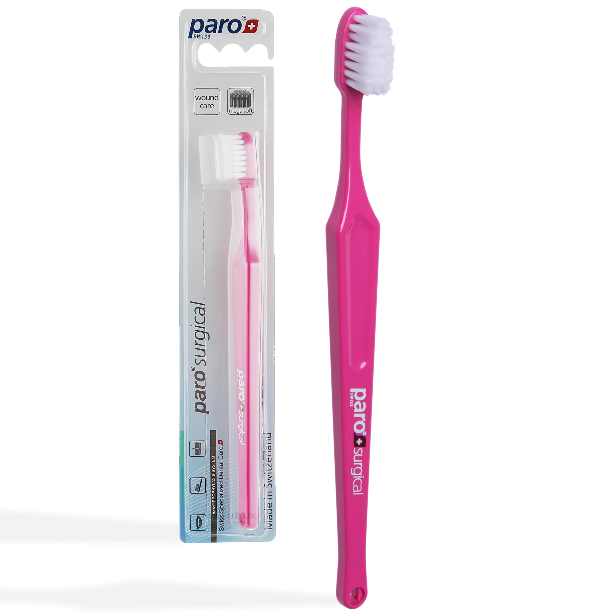 Paro Swiss Surgical 743 Parent Toothbrush, Pink, Battery Powered, Unisex-Kids