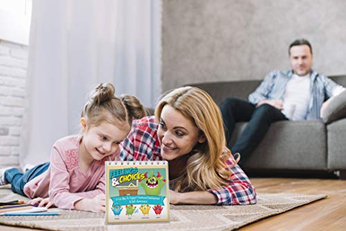 Feelings & Choices Flip Book | Teach 28 Emotions to Kids & Toddlers | Early Learning Feelings Chart & Book Flash Card Alternative | ASD Friendly Teaching Toy | Parents Teachers & Therapist