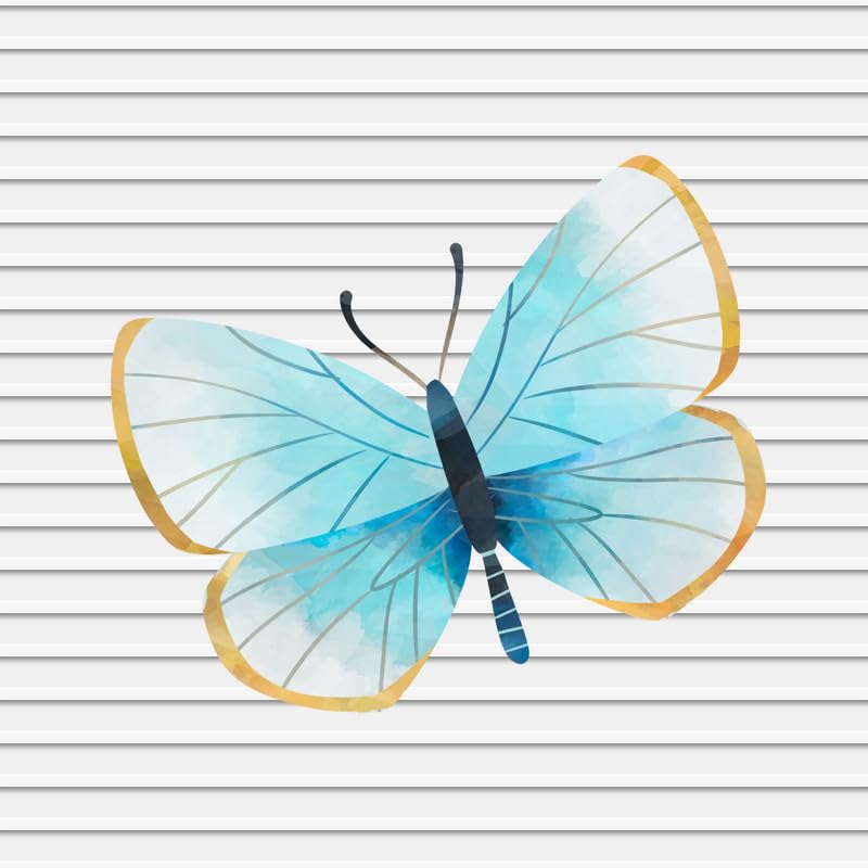 Butterfly Vinyl Decals Stickers for Walls Car Window Laptop Tumbler Boys Girls Kids Bedroom Nursery Room Decor Watercolor Monarch Colorful Black Golden Gold Silver YASVG18980