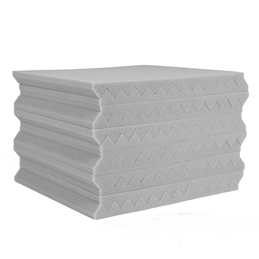 24 Pack Acoustic Panels Studio Foam Wedges 1" X 12" X 12"Sound-proofing,Sound Absorption (Grey)