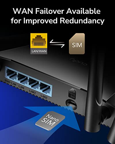 Cudy N300 WiFi Unlocked 4G LTE Modem Router with SIM Card Slot, 300Mbps WiFi, LTE Cat4, EC25-AFX Qualcomm Chipset, 5dBi High Gain Antennas, FDD, DDNS, VPN, Cloudflare, Plug and Play, LT400