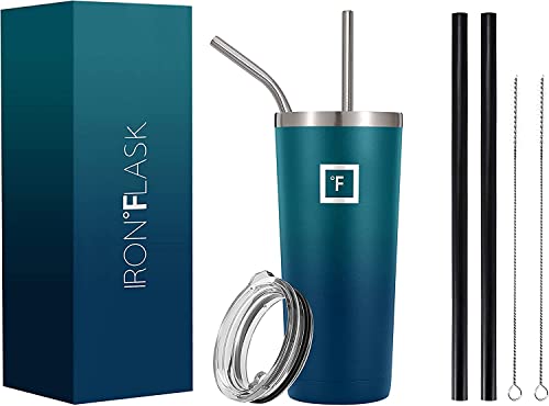 IRON °FLASK Classic Tumbler - 32 Oz, Vacuum Insulated Stainless Steel, Hot Cold, Double Walled, Thermo Travel Mug, Water Metal Canteen, Dark Night