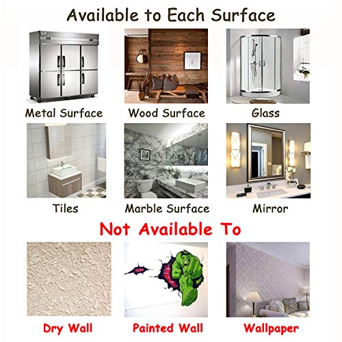 MORNITE Adhesive Bathroom Shelf Shower Caddy Wall Organizers,Restroom Shelves Mirror Storage Hanging No Drilling Rack,Black