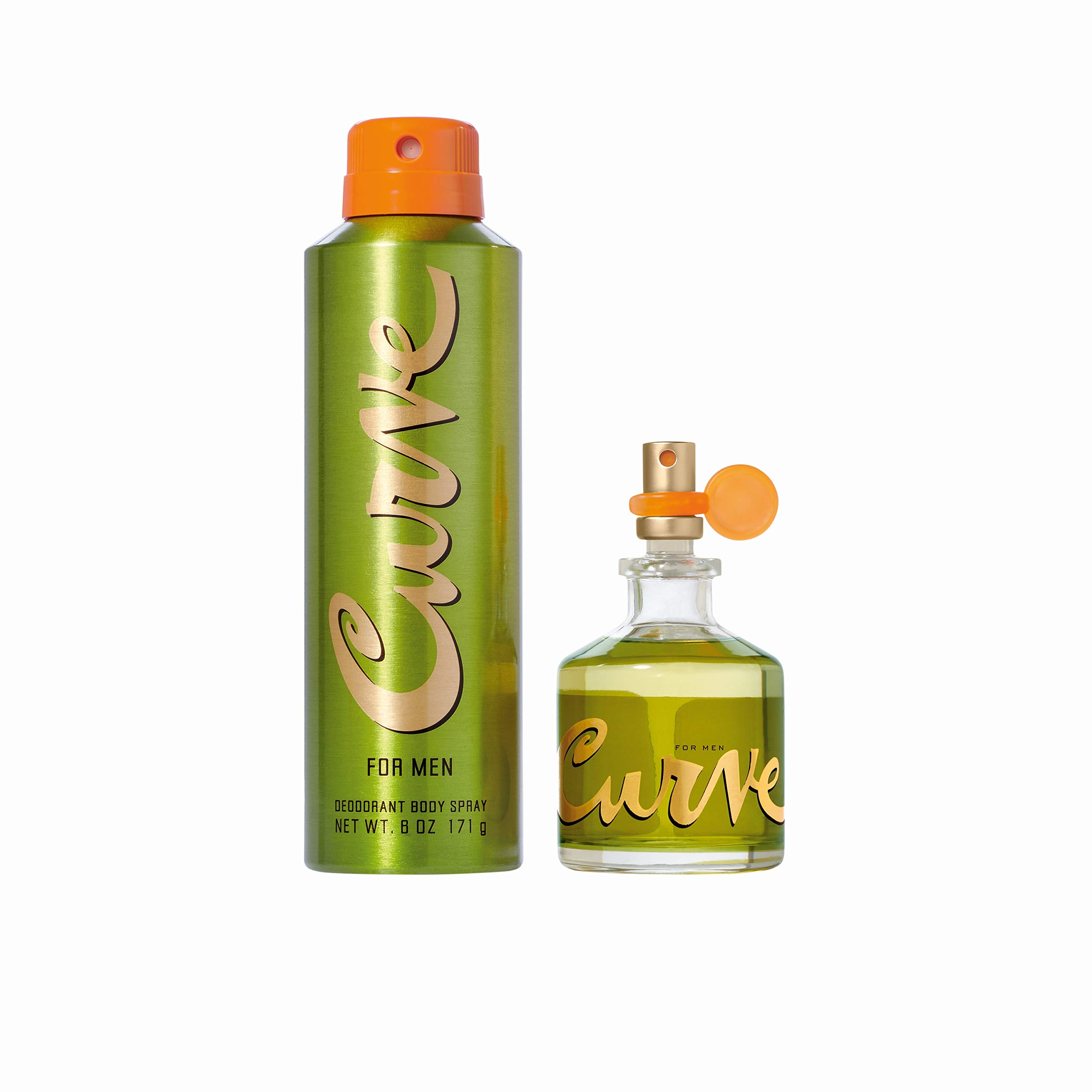 Curve Curve for Men, Men's Fragrance 2 Piece Gift Set, 2.5 Fl. Oz. Eau De Cologne and 6.0 Oz Deodorant Spray, 2 Count