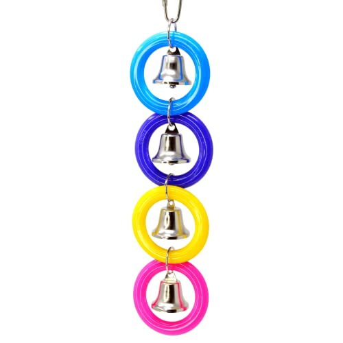 Bonka Bird Toys 945 4 Ring A Ding Bird Toy African Grey Budgie Parakeet Cockatiel Lovebird Cage Parrot Toys