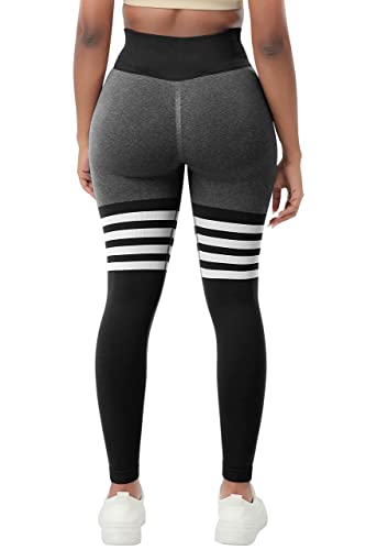 A AGROSTE Cross Butt Lifting Workout Leggings for Women Booty High Waisted Yoga Pants Scrunch Butt Gym Seamless Tight