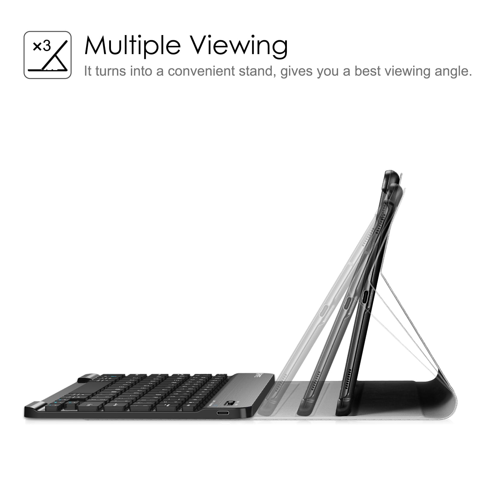 FINTIE Keyboard Case for Samsung Galaxy Tab S5e 10.5 2019 Model SM-T720/T725/T727, Slim Stand Cover w/Detachable Wireless Bluetooth Keyboard, Black