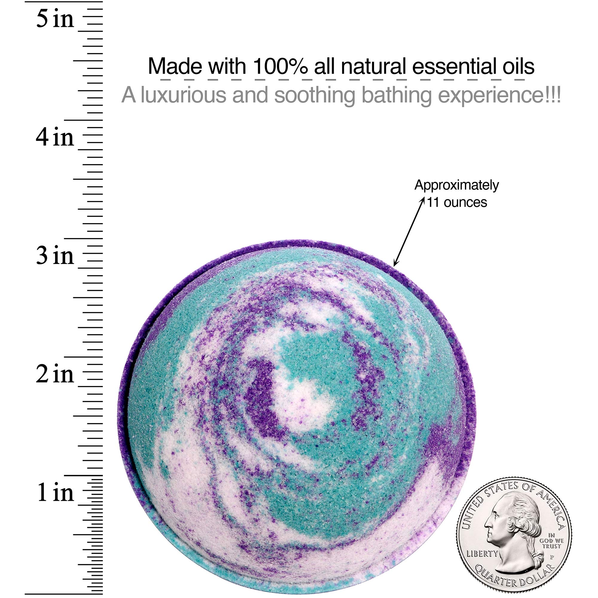 Bath Bomb with Size 8 Ring Inside Mermaid Daydream Extra Large 10 oz. Made in USA