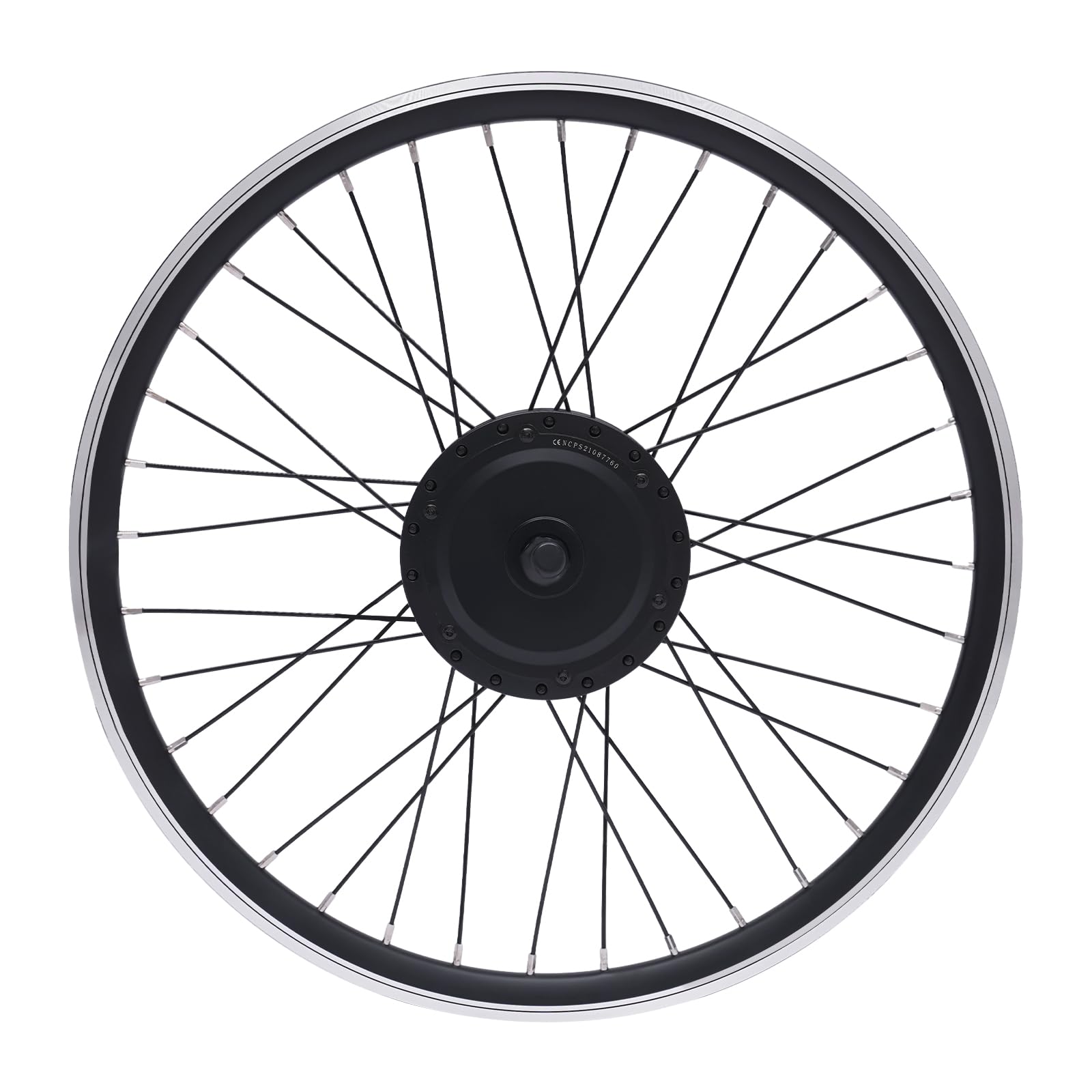 36V 500W Front Wheel Motor Kit for 24 Inches Electric Bicycle Conversion Kit E-Bike Motor Kit with with LCD Brushless Gear Hub Motor Thumb Knob Handle Kit Electric Bike Motor Kit (No Battery)