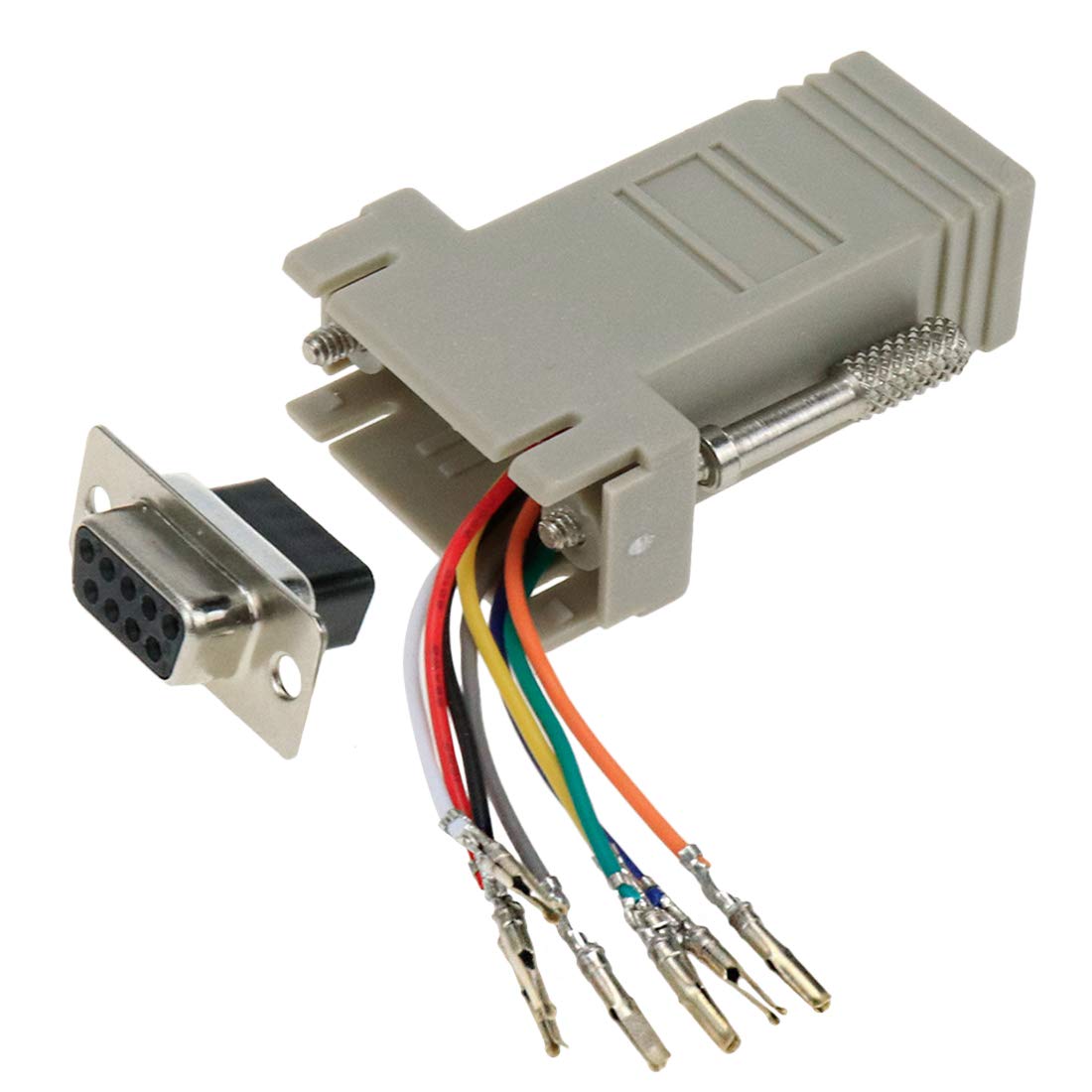 Dahszhi DB9 Ethernet Adapter, DB9 to RJ45 Modular Adapter, F/F