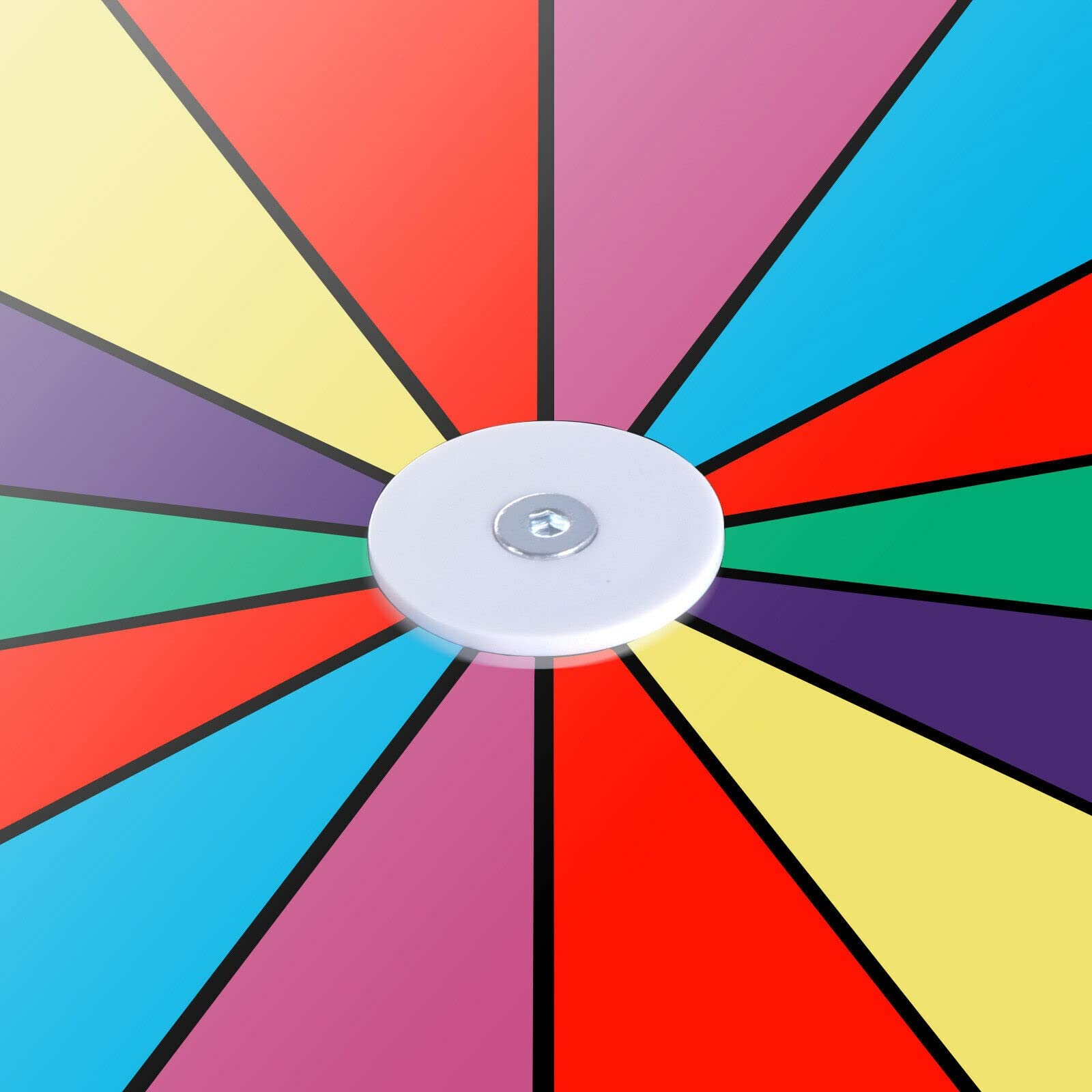 24" Prize Wheel Fortune w Folding Tripod Floor Stand Carnival Spinnig Game Color