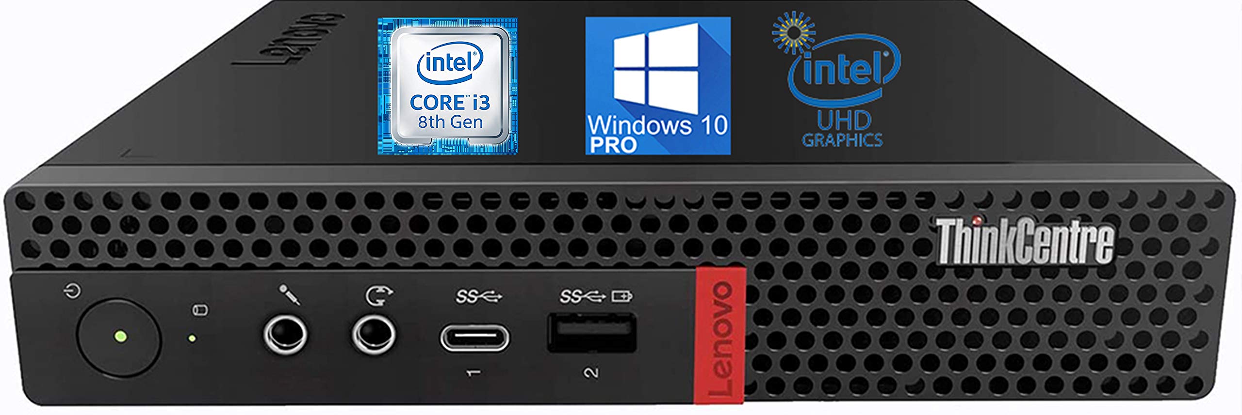 Lenovo ThinkCentre M720q Tiny Desktop Computer, Intel i3-8100, 16GB RAM, 1TB NVMe, 4K Monitor Support DisplayPort, HDMI, AC Wi-Fi, Bluetooth - Windows 10 Pro (Renewed)