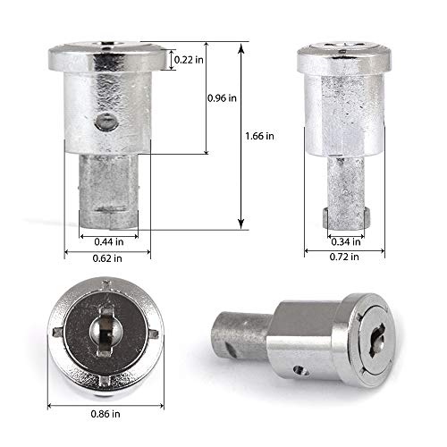 Flat Lock and Key for Beaver Gumballs Machine – Top Lid Lock and Key Assembly for Vending Machines by Beaver
