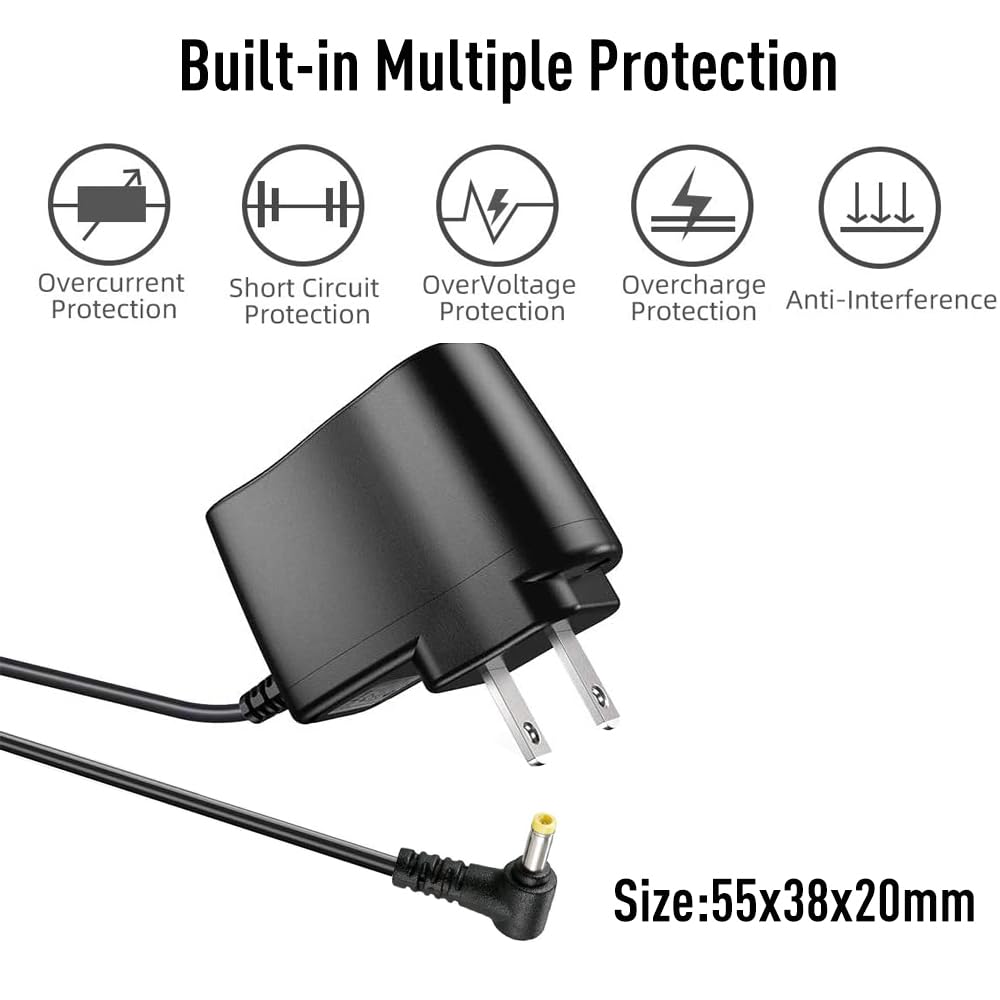 DC 6V Power Adapter for AT&T Vtech S0051V0600040 S005IU0600060 S005IU0600040 U060040D S003GU0600010 SIL LS6115 CL80101 ML17959 CL83207 CL82307 Cordless Phone DC6V Charger (NOT AC6V), 6.6ft Long Cord