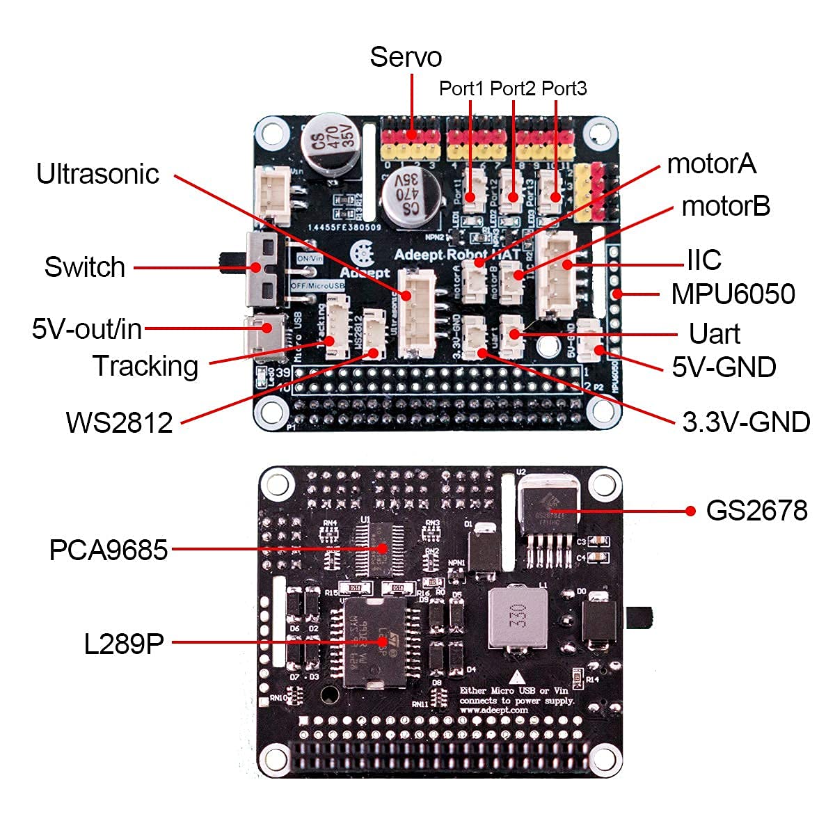 Gewbot RaspClaws Spider Hexapod Robot Kit for Raspberry Pi 4 3 Model B+/B, STEM Crawling Robot, OpenCV Target Tracking, Video Transmission, Raspberry Pi Robot with PDF Manual