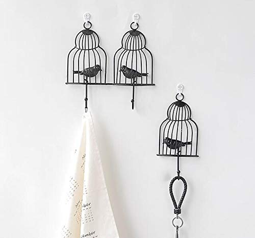 Creative Wrought Iron Bird Cage Hook fit for Clothing Store Door Back Coat Hook Porch Key Rack