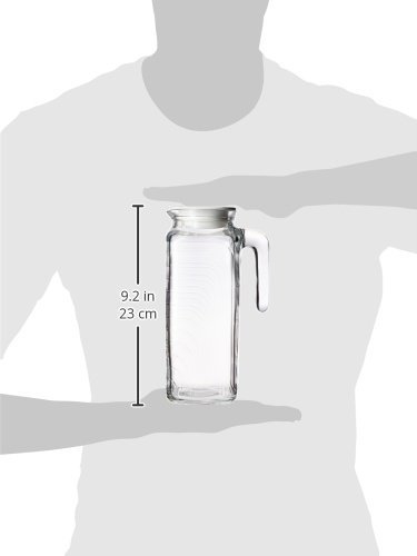 Bormioli Rocco Gelo Jug with White Lid, 41-Ounce