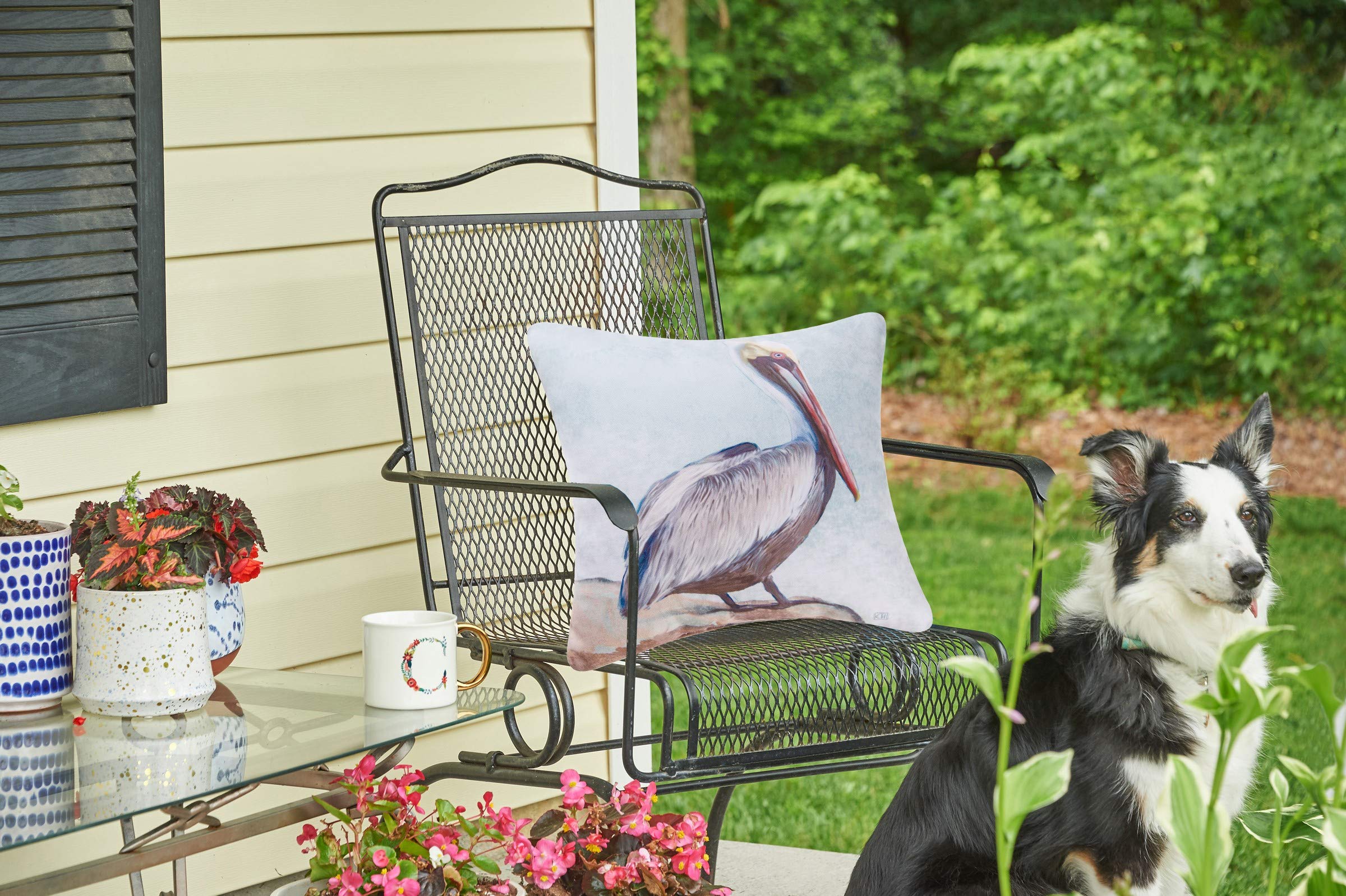 C&F Home Pelican by The Ocean Coastal Premium Indoor/Outdoor Pillow Patio Decor Decoration Accent Throw Pillow 18" x 18" Pelican