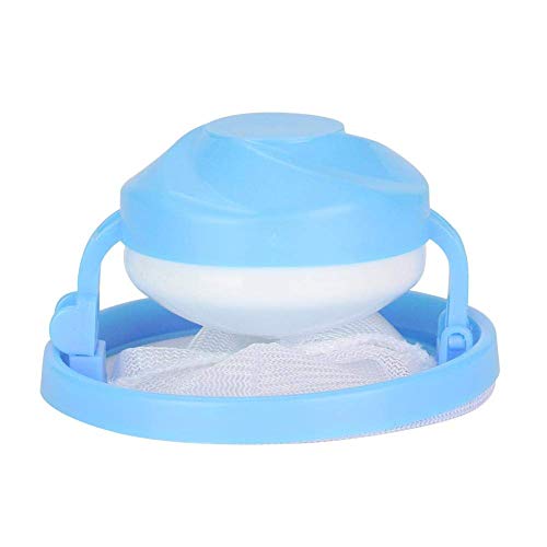 Floating Lint Mesh Bag Pet Hair Collector Laundry Filter Bag for Washing Machine Washer Lint Catcher,Hair Filter Net Pouch(Blue)