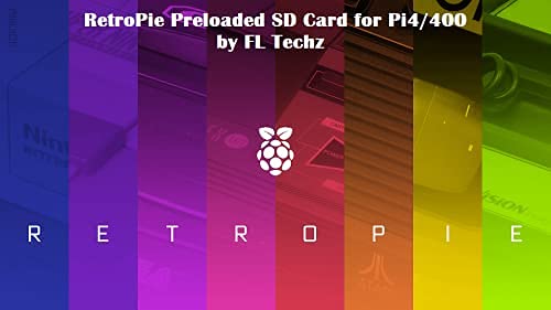 FL Techz RetroPie 32,000 Games 64GB MicroSD Card for Raspberry Pi 4 & 400