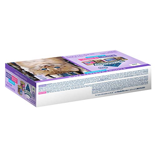 Blue Buffalo Wilderness High Protein Grain Free, Natural Kitten Pate Wet Cat Food Variety Pack, Chicken, Salmon 3-oz (6 Count- 3 of Each Flavor)