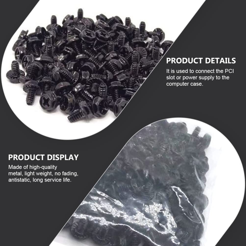300 Pcs Pci Screw Computer Accessory Pci Slot Screw Fastener for Repairing Screw for Power Supply Round Head Replacement Screw Computer Case Fastener Computer Part Computer Supply