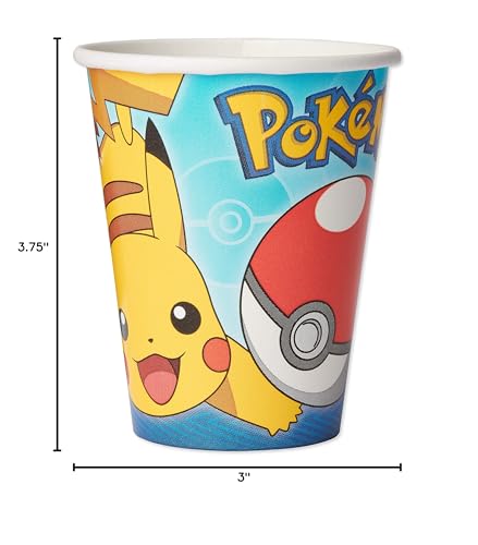 American Greetings Pokemon Party Supplies, 9 oz Paper Cups (32-Count)