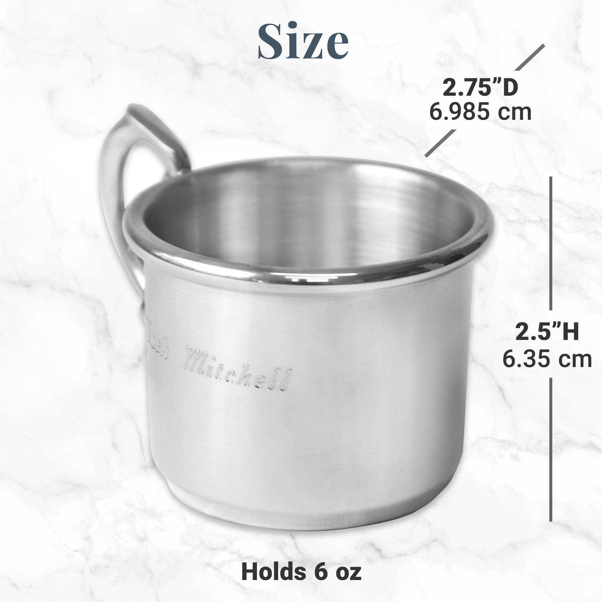 Let's Make Memories Personalized Keepsake Pewter Baby Cup - Newborn Gift - Heirloom - New Parents