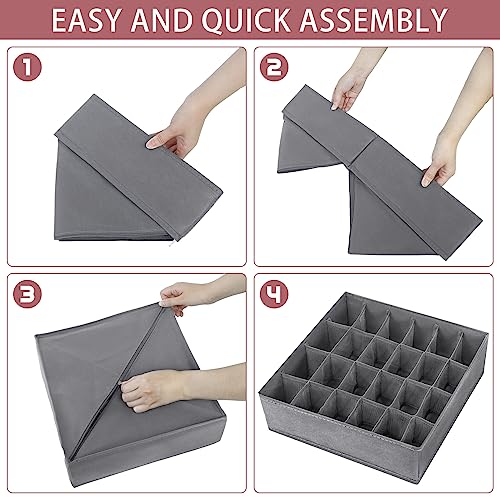 8 Pack Drawer Organizers for Clothing, Drawer Organizer Clothes Fabric Foldable Underwear Organizer, Dresser Organizer Closet Storage Dividers Bins for Storing Sock, Bra, Panty, Scarf, Belt, Ties