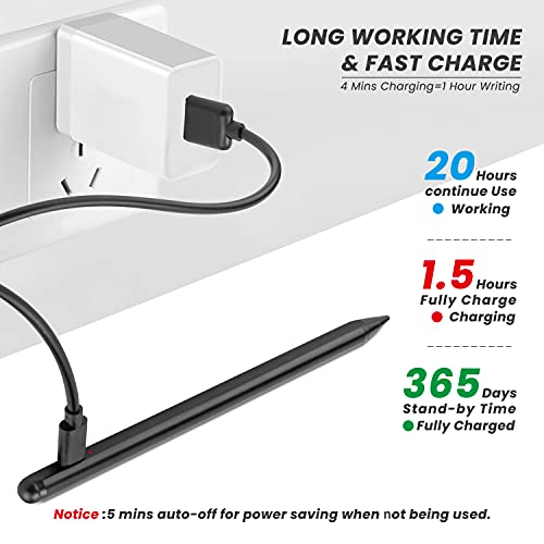 Lenovo Flex 14 2-in-1 Convertible Laptop Stylus Pen, Active Stylus Digital Capacitive Pen for Lenovo Flex 14 Convertible Laptop,High Precision with Ultra Fine Tip,Touch-Control and Rechargeable,Black