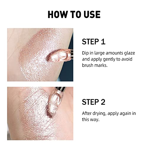 2PCS Liquid Glitter Diamond Eyeshadow, 2 in 1 Liquid Lipstick and Eyeshadow Metallic Lipstick Waterproof Long Lasting Lip Glaze Tint Charming Makeup for Eyes and Lips (Silver White, Blue Gray)