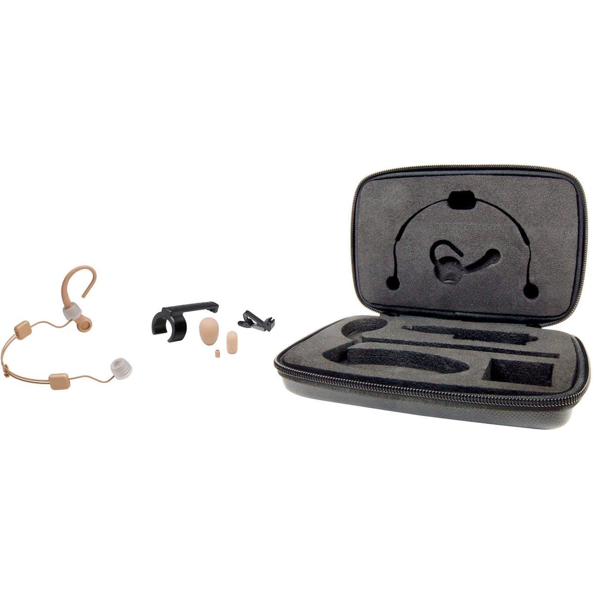 Audio Technica BP892xcW MicroSet - Omnidirectional Condenser Headworn Wireless Microphone 55" Detachable Cable Terminated with cW 4Pin Connector for Body Pack Transmitter -43 dB Sensitivity Beige