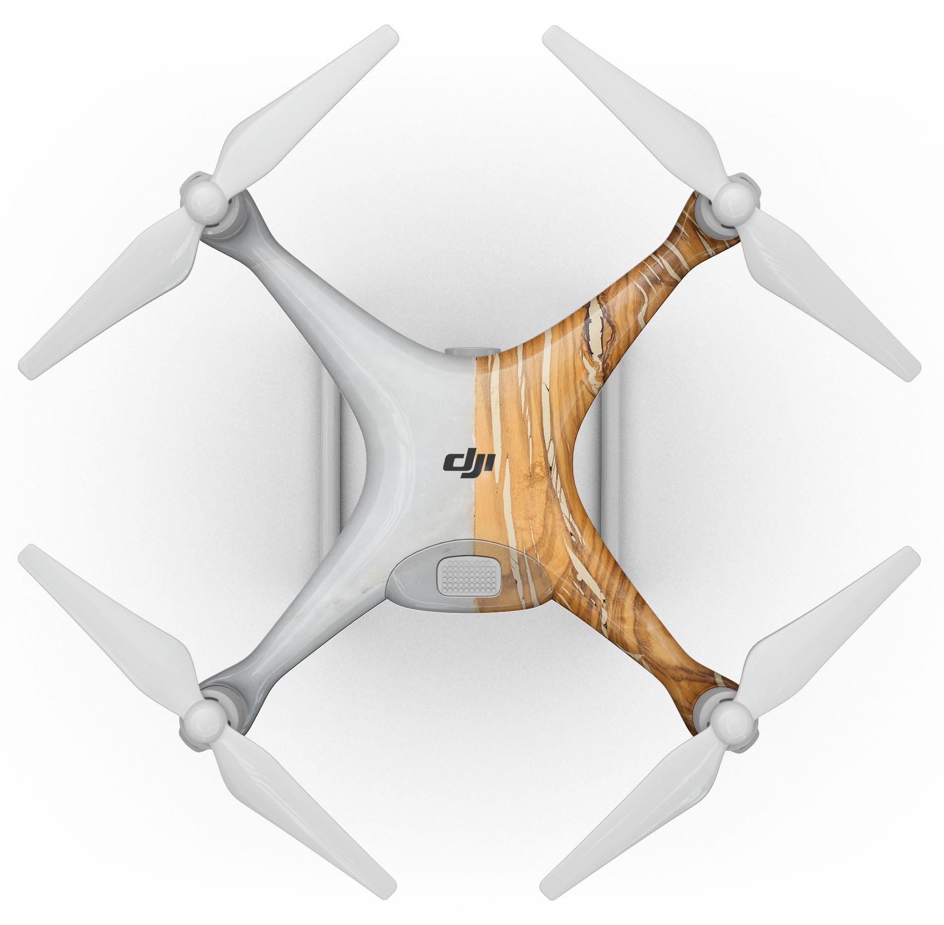 Design Skinz Design Skinz Marble & Wood Mix V1 Full-Body Wrap Decal Skin-Kit Compatible with The Drone DJI Phantom 3/Phantom 3 Pro