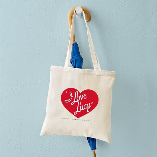 CafePress I Love Lucy: Logo Tote Bag Natural Canvas Tote Bag, Reusable Shopping Bag