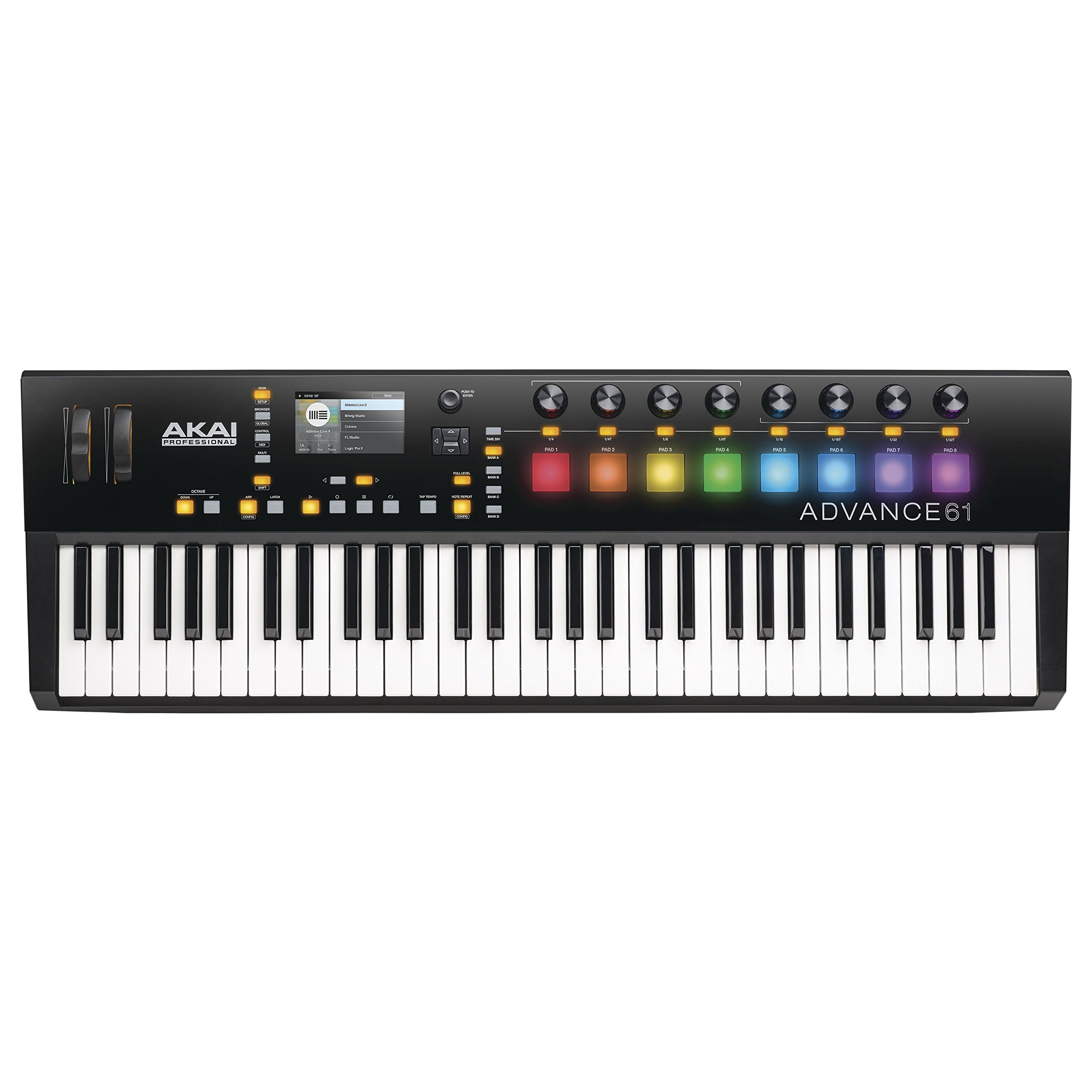 Akai Professional Advance 61 | 61-Key Virtual Instrument Production Controller with Full-Color LCD Screen & 10K Sounds Download