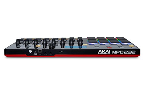 Akai Professional MPD232 | MIDI Drum Pad Controller with Software Download Package (16 pads / 8 knobs / 8 buttons / 8 faders)