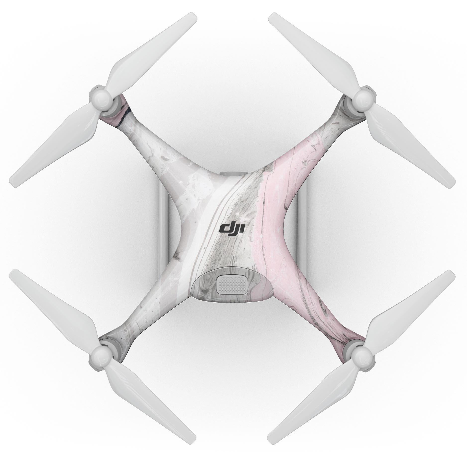 Design Skinz Design Skinz Mixtured Pink and Gray Textured Marble Full-Body Wrap Decal Skin-Kit Compatible with The Drone DJI Inspire 1
