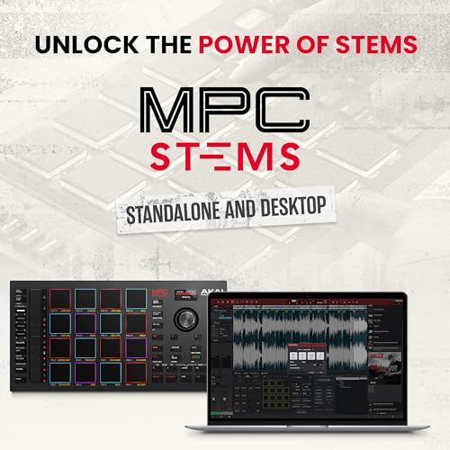 Akai Professional MPC Studio MIDI Controller Beat Maker with 16 Velocity Sensitive RGB Pads, Full MPC 2 Software, assignable Touch Strip & LCD Display