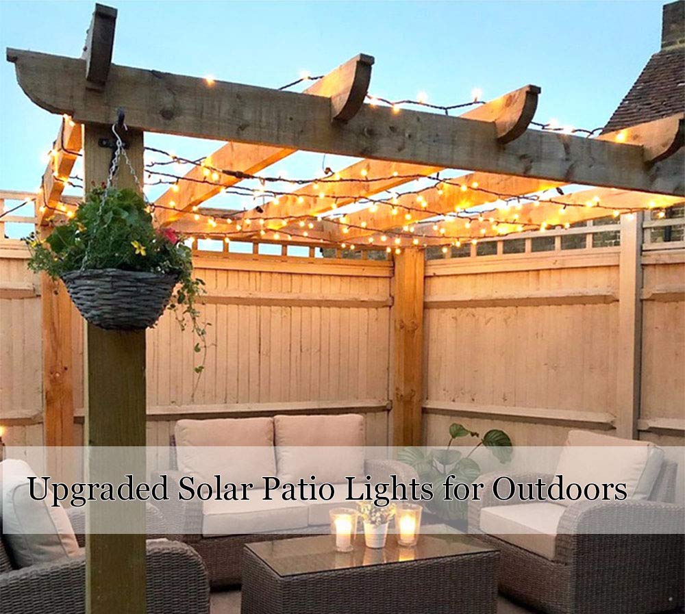 AMYSTEE Update Solar String Lights Outdoor 70 Led 41 FT Crystal Globe Lights with 8 Lighting Modes, Waterproof Solar Powered Patio Lights for Garden Yard Porch Wedding Party Christmas Decor