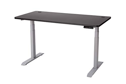 UNICOO Melamine 55.1 x 27.6 Inch Universal Table Top for Standard and Sit to Stand Height Adjustable Home and Office Desk Frames (Tabletop 55 - Black)