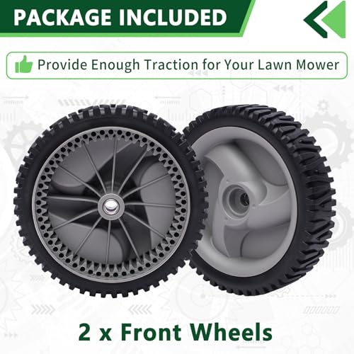 2 Pack Mower Front Drive Wheels for Craftsman Husqvarna 194231X460 401274X460 583719501 Wheel 8" X1-3/4