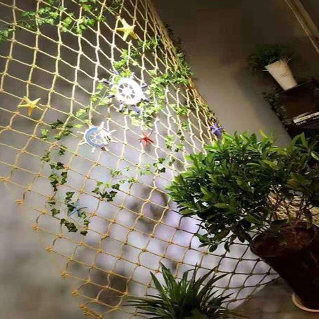 RZM Wall Decor Rope Net, Climbing Net for Kids Stair Balcony Railing Safety Net Hammock Fence Net Cargo Tree House Climb Nets Playground Children Swing Child Safety Netting for Balcony
