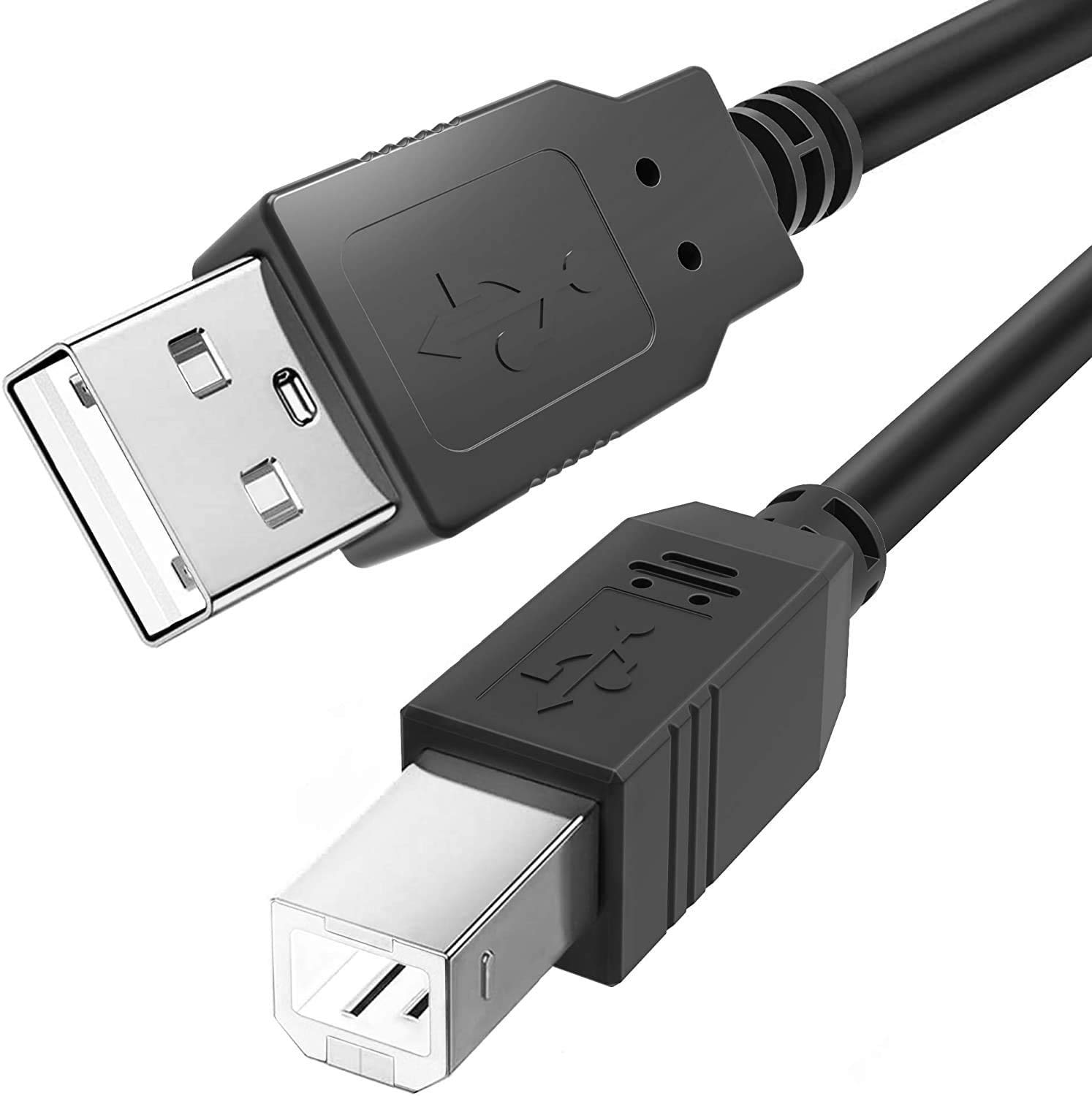 Ancable 6-Feet USB B Midi Controller Cable Cord for Audio Interface, Piano, Midi Keyboard, Midi Controller, Mixer, Speaker, Instrument, USB Microphone, USB A to B Cable