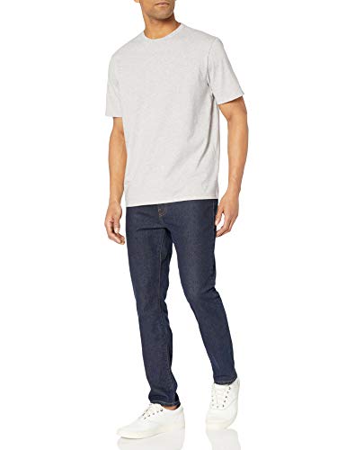 Amazon Essentials Men's Short-Sleeve Crewneck T-Shirt, Pack of 2, Bright Green/Light Grey Heather, Large