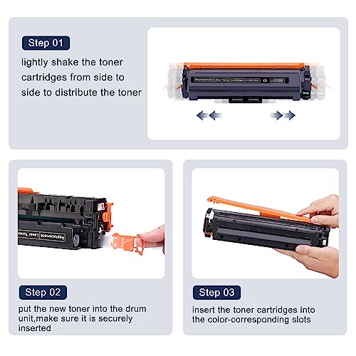 410A Compatible Toner Cartridges Replacement for HP 410X CF410A CF411A CF412A CF413A for Color Pro MFP M477fnw M477fdw M477fdn Pro M452dn M452nw M452dw Printer (Black, Cyan, Magenta, Yellow, 4 Pack)