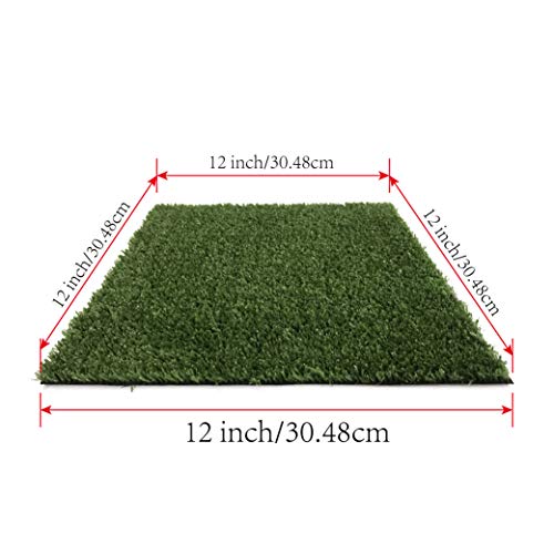 KuGuo Soft Plastic Fake Lawn Chicken Nesting Boxes Pads Chicken Bedding 12 x 12 inches (Soft Short Grass)